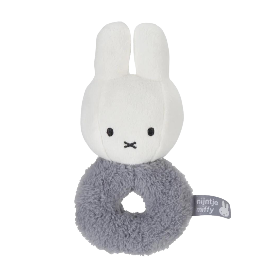 Miffy Ring Rattle | Fluffy Blue – Nola Baby