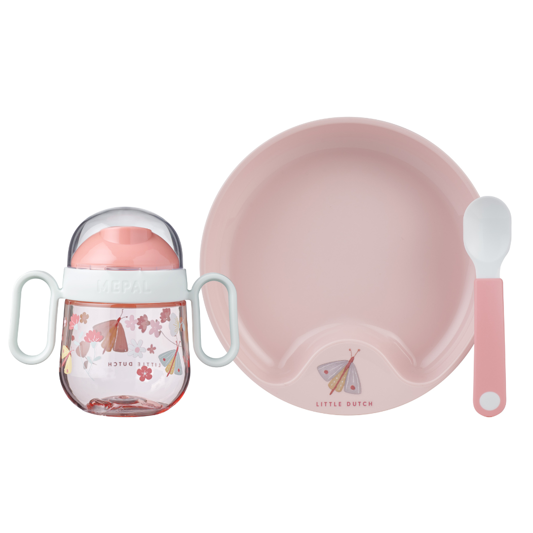 Little Dutch x Mepal Dinnerware 3 Piece Set | Flowers & Butterflies ...