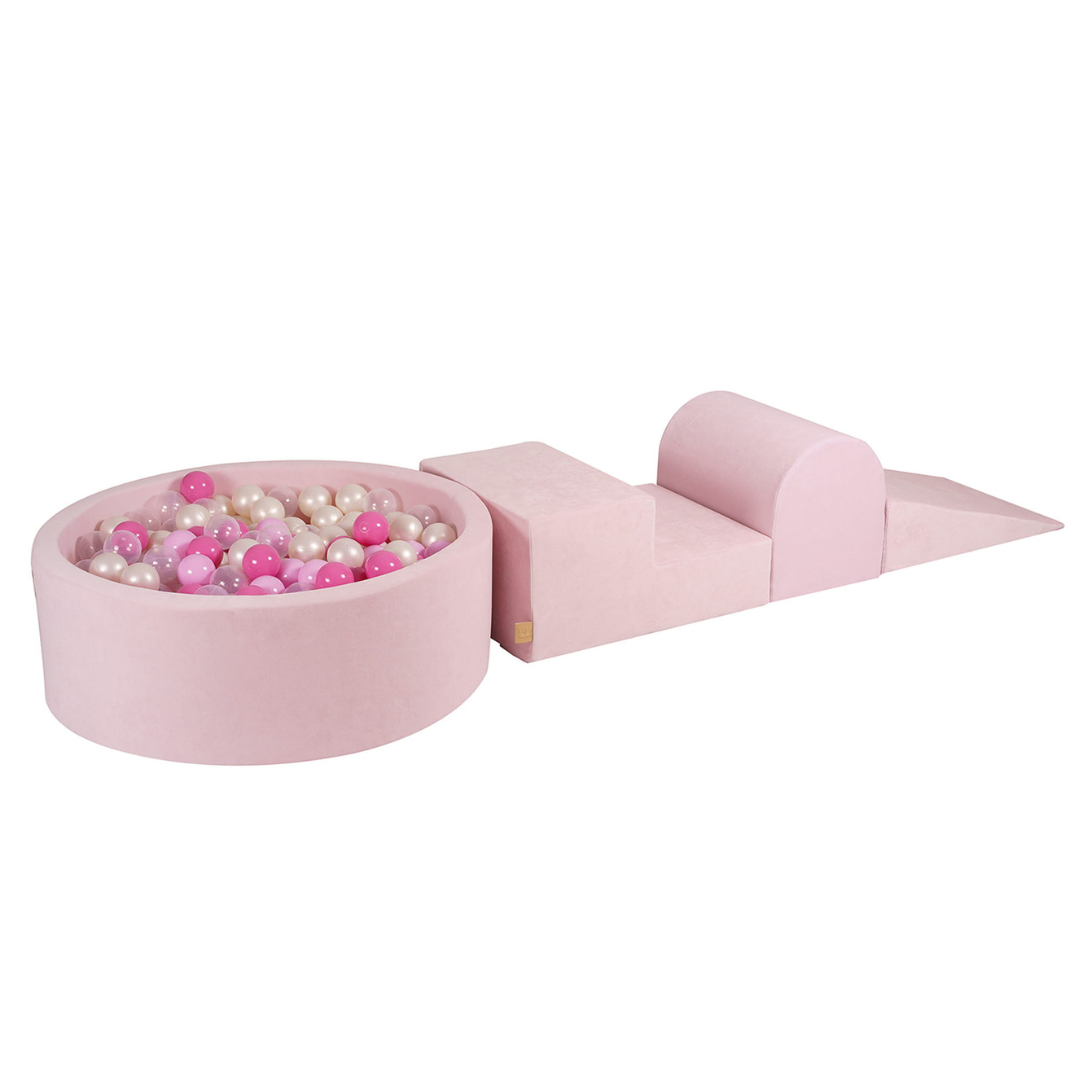 Velvet Pink Play Set With Ball Pit | Pastel Pink, Light pink, Clear ...